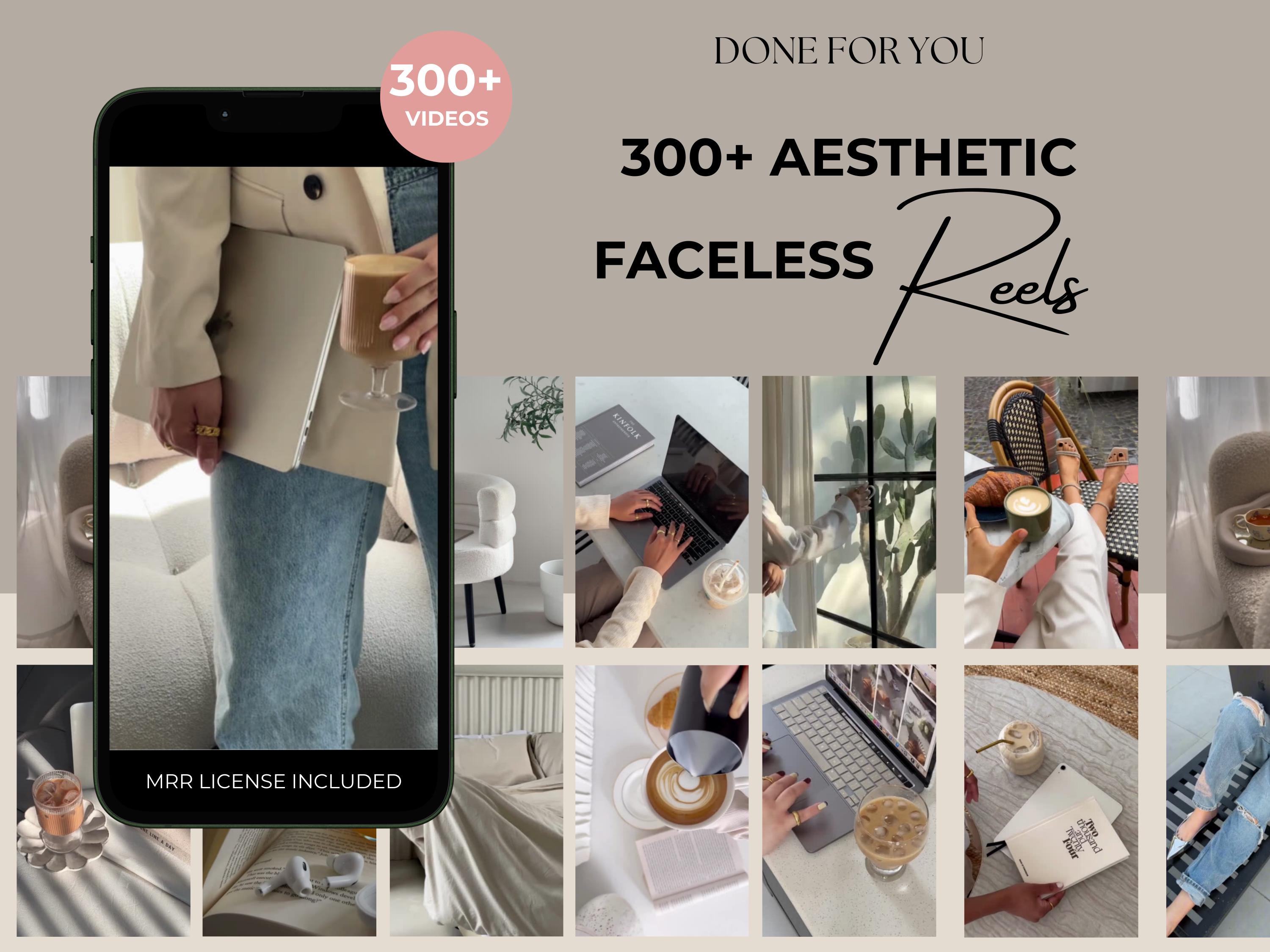 300 Aesthetic Faceless Video Reels Master Resell Rights, Faceless ...