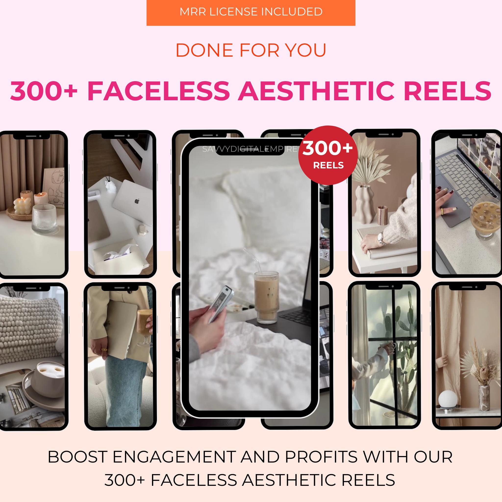 300+ Aesthetic Faceless Video Reels Master Resell Rights, Faceless ...