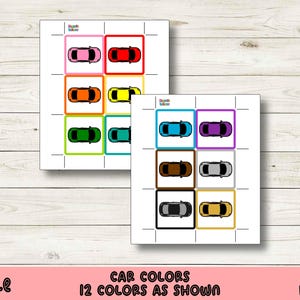 Printable Digital Pdf File Car Color Match Magnetic Tile Topper Flash ...