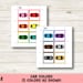 Printable Digital Pdf File Car Color Match Magnetic Tile Topper Flash ...