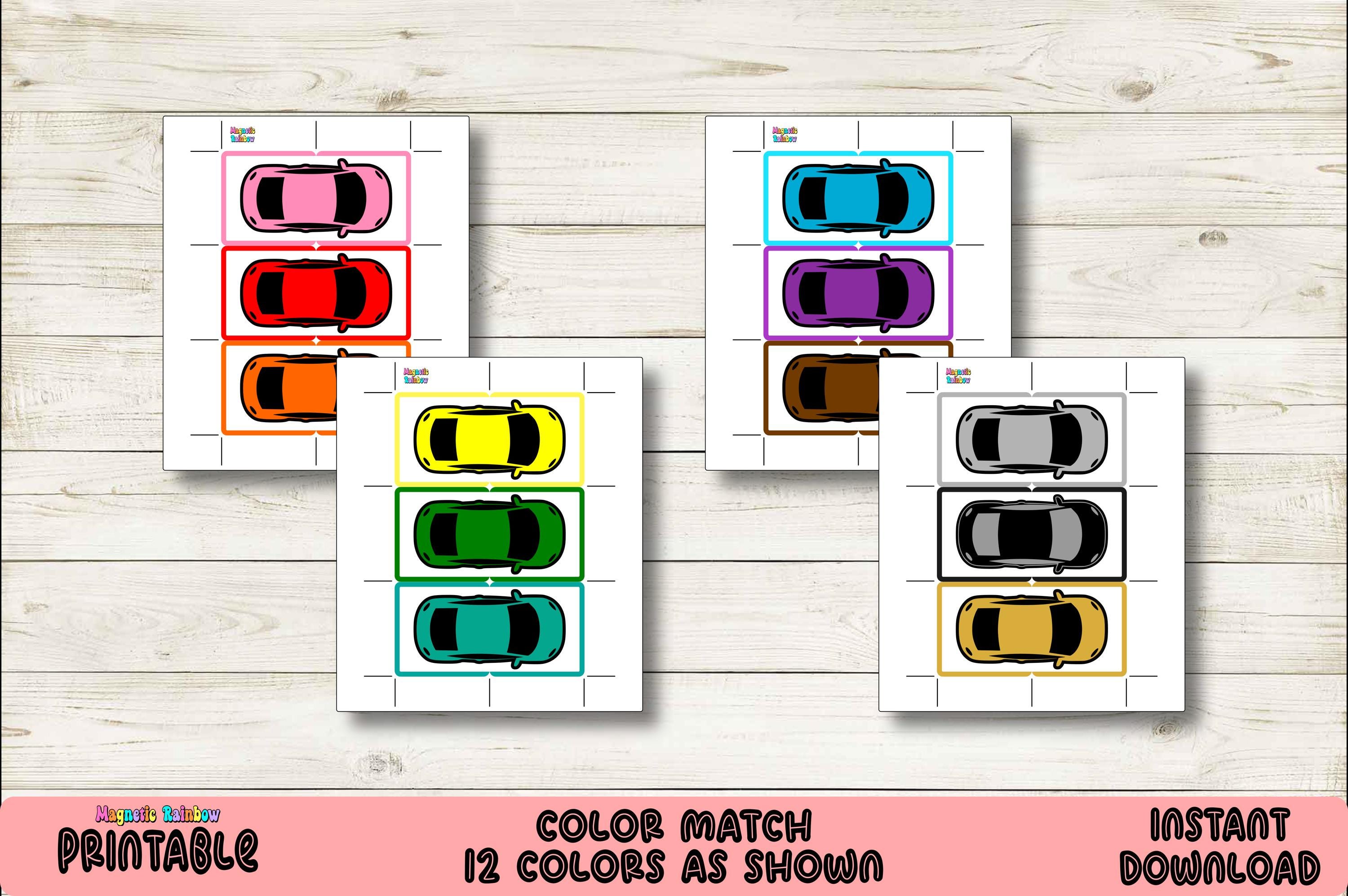 Printable Digital Pdf File Car Color Match Magnetic Tile Topper Flash ...