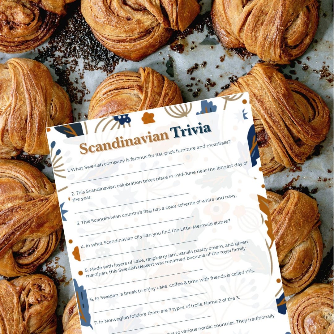 Printable Scandinavian Trivia | Nordic Trivia With Answers | PDF Party ...