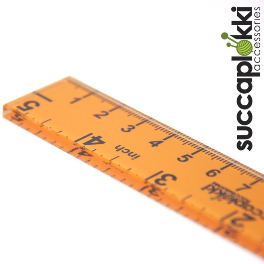 Mittaticcu - Knitter's Ruler, Robust Ruler With Imperial/inch and Mm ...