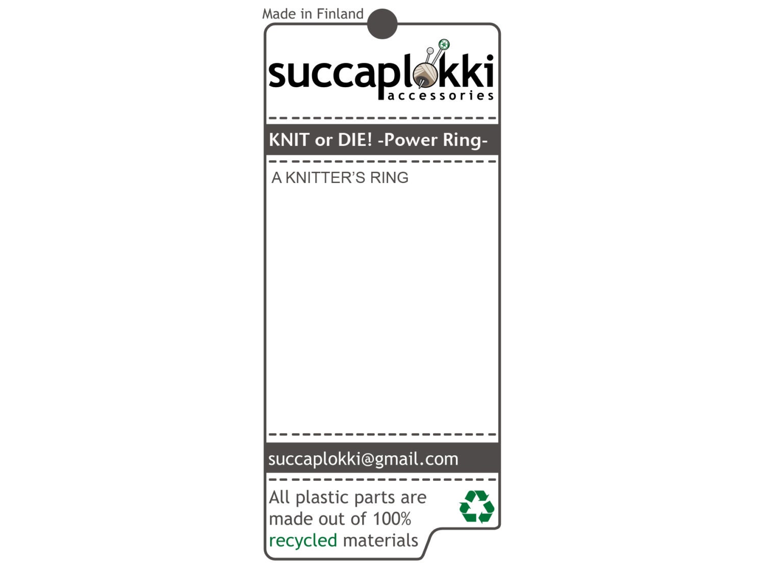 KNIT or DIE power Ring eur/mm - Etsy