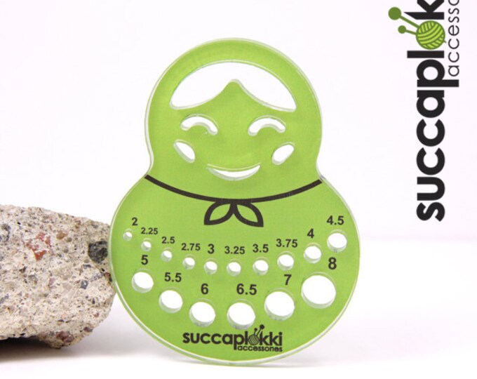 Olga-puiccomitta-eur/mm Knitting Needle Needle Gauge for Measuring Mm ...