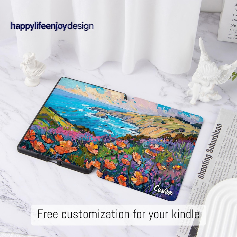Oil Painting Landscape Kindle Paperwhite Case| Clear Back| Built-in ...