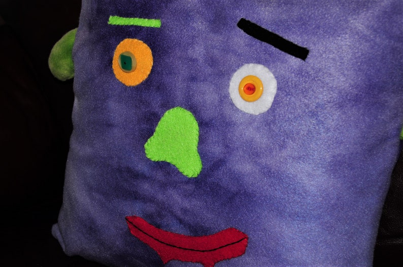 Purple People Eater Mashed Plush Pillow - Etsy
