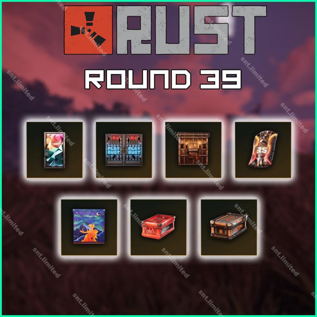 Rust Round 39 | Twitch Drops | [7/7] Items Total STEAM ONLY | PC - Etsy