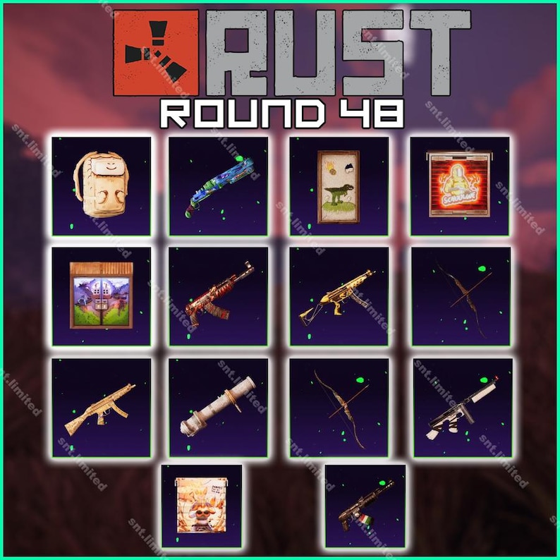 Rust Rounds 48 + 49 + 50 | Twitch Drops | up to 24 Item Total STEAM ...