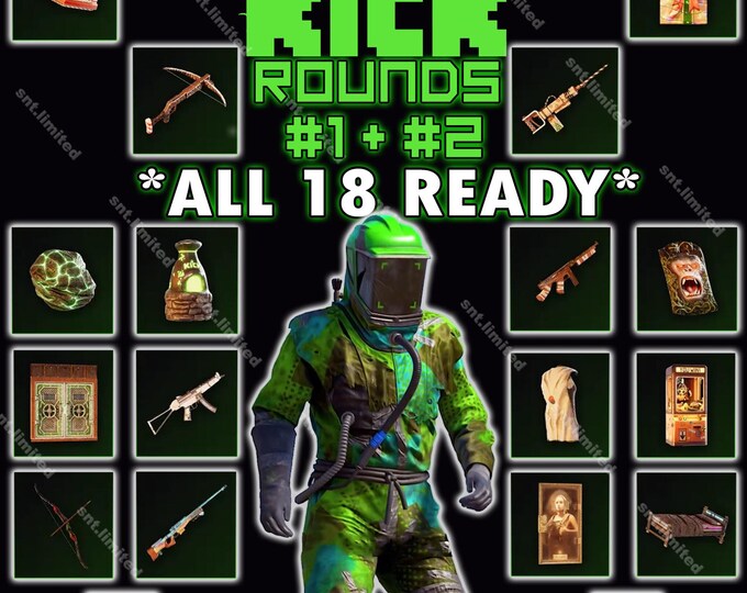 Rust Kick Drops Bundle- Round 1 & Round 2 | up to 18 Item Total | STEAM ...