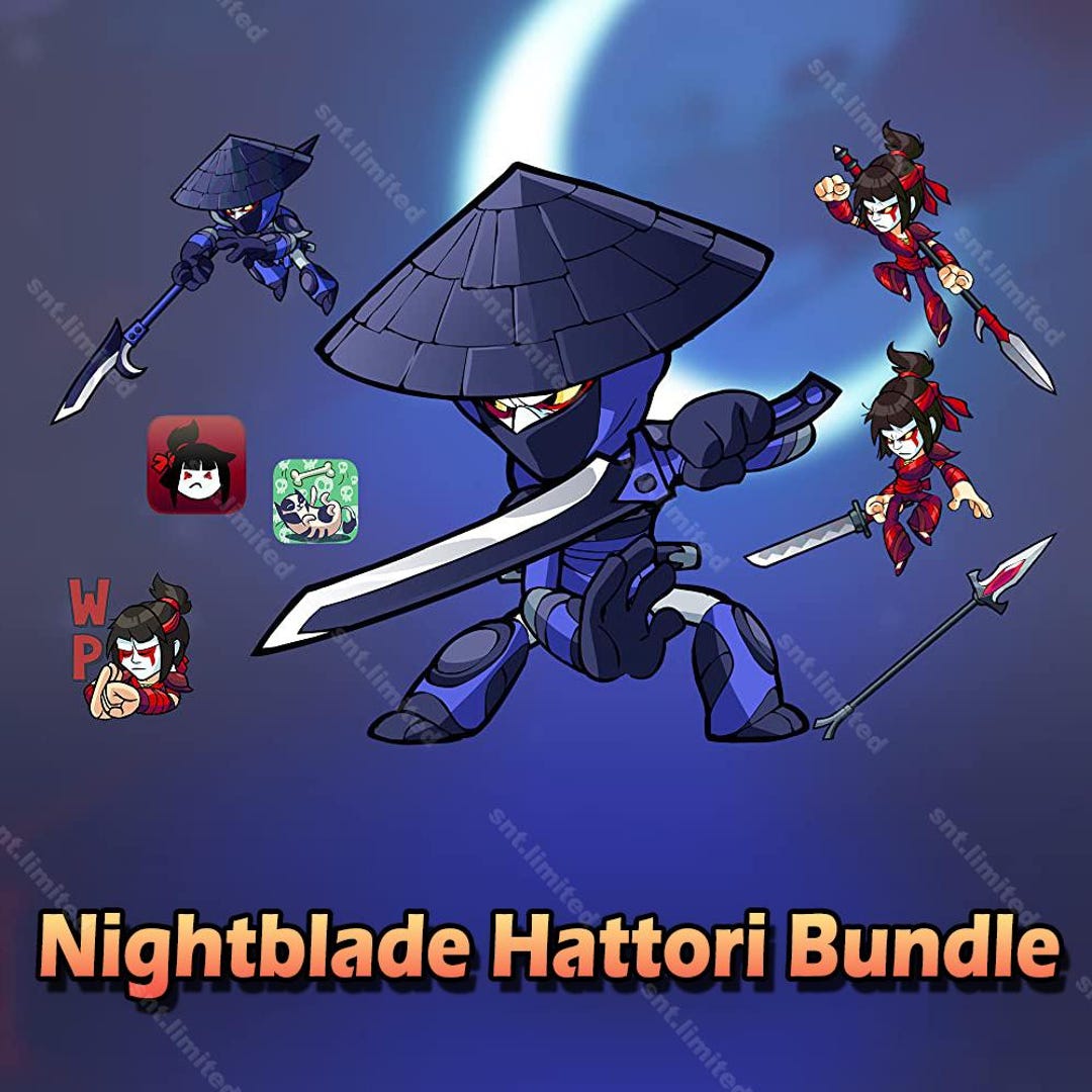 Brawlhalla Nightblade Hattori Bundle with Dusk Spear Hattordoodle ...
