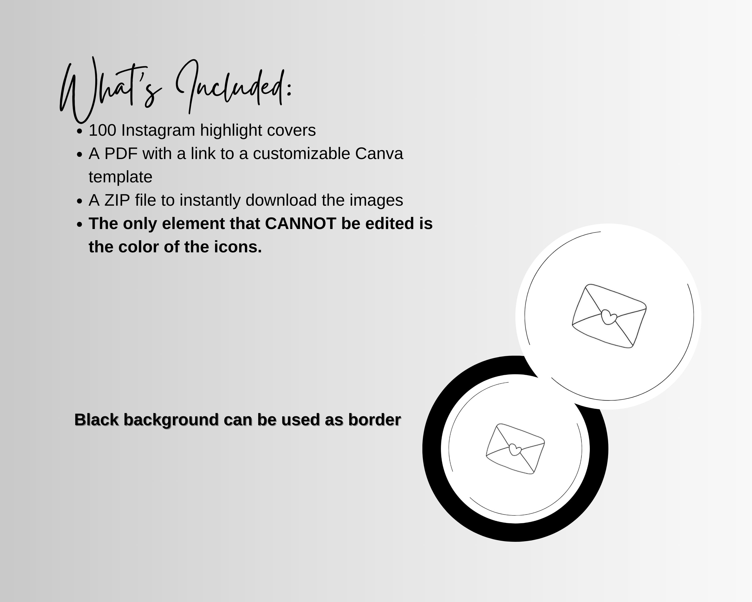 100 Black and White Icon Instagram Story Highlight Covers, Minimalist ...
