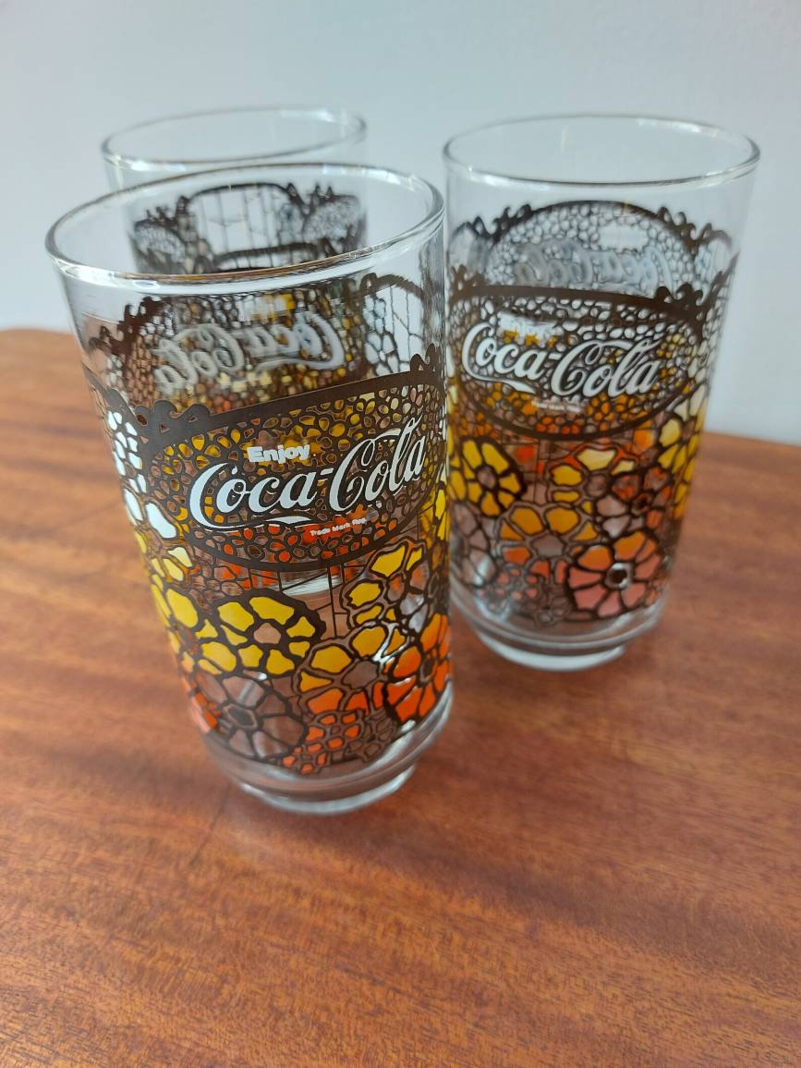 Vintage 70s Coca Cola Coca Cola Collection Coke Glasses - Etsy