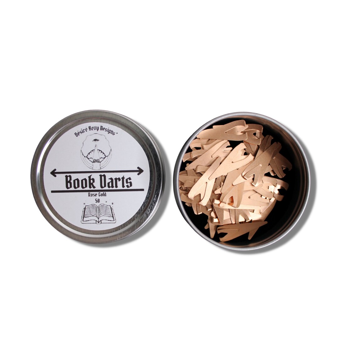 Rose Gold Book Darts Bookmark Tag for Research, Study, Reading - Etsy