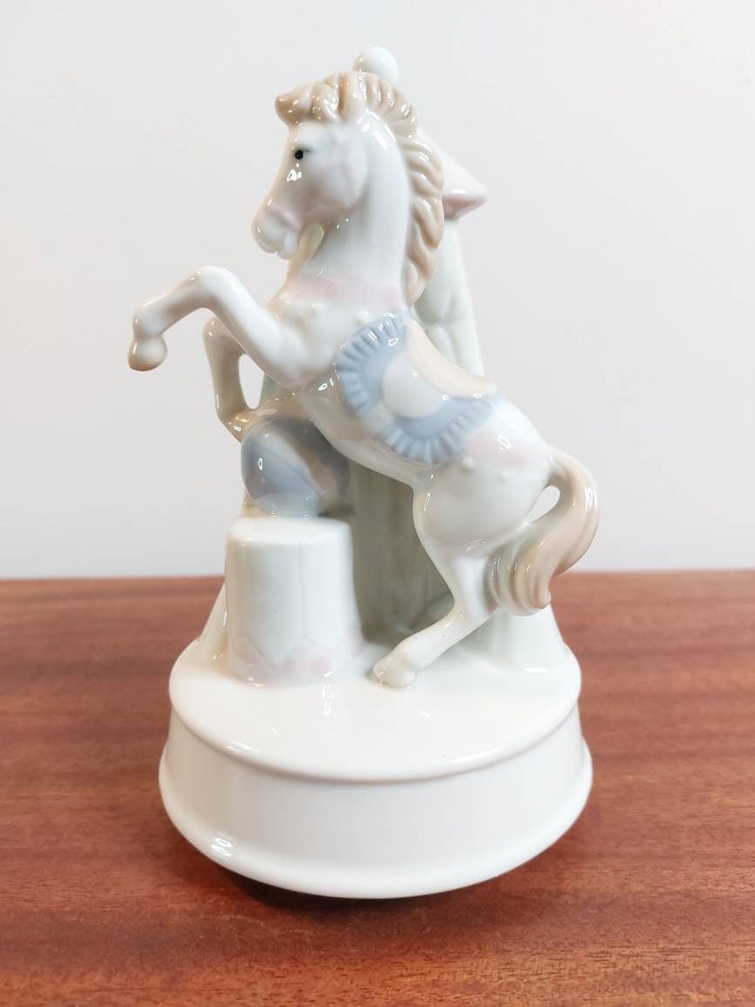 Vintage 1986 Arnart Ceramic Pony Wind up Music Carousel - Etsy