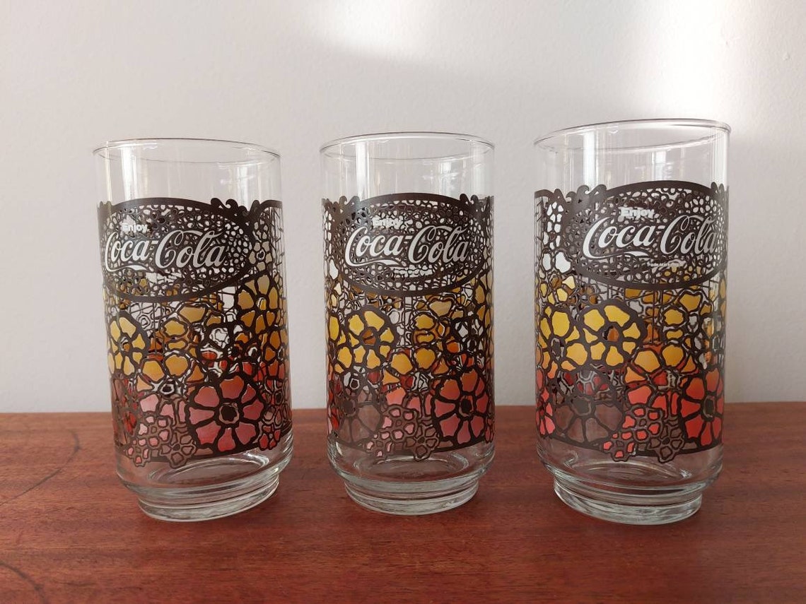 Vintage 70s Coca Cola Coca Cola Collection Coke Glasses - Etsy