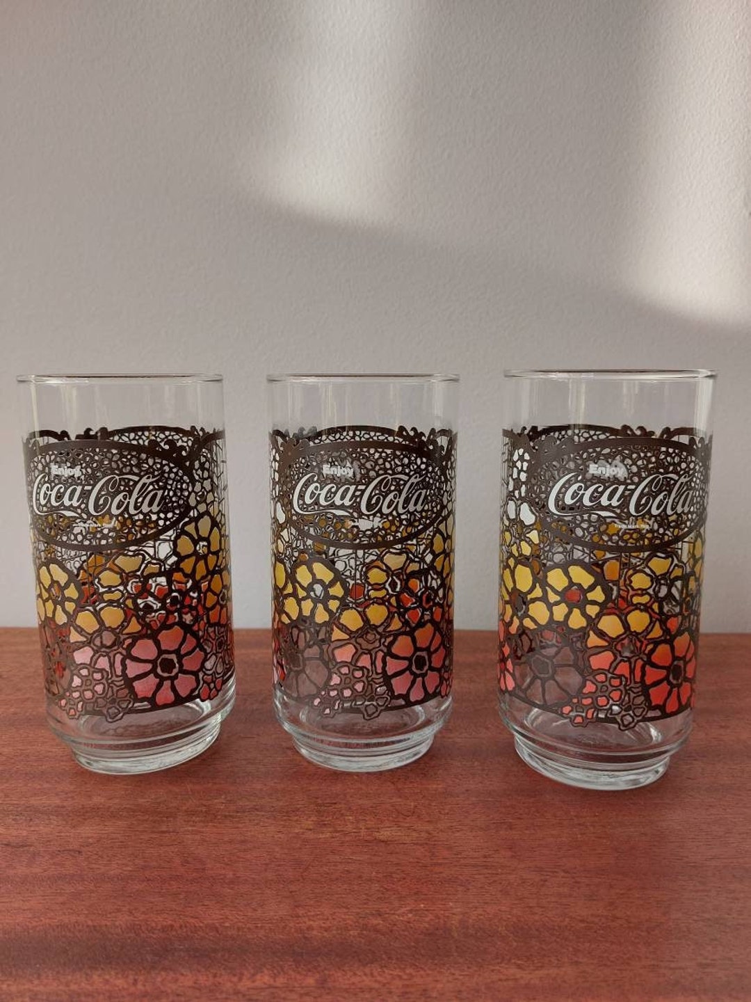 Vintage 70s Coca Cola Coca Cola Collection Coke Glasses - Etsy