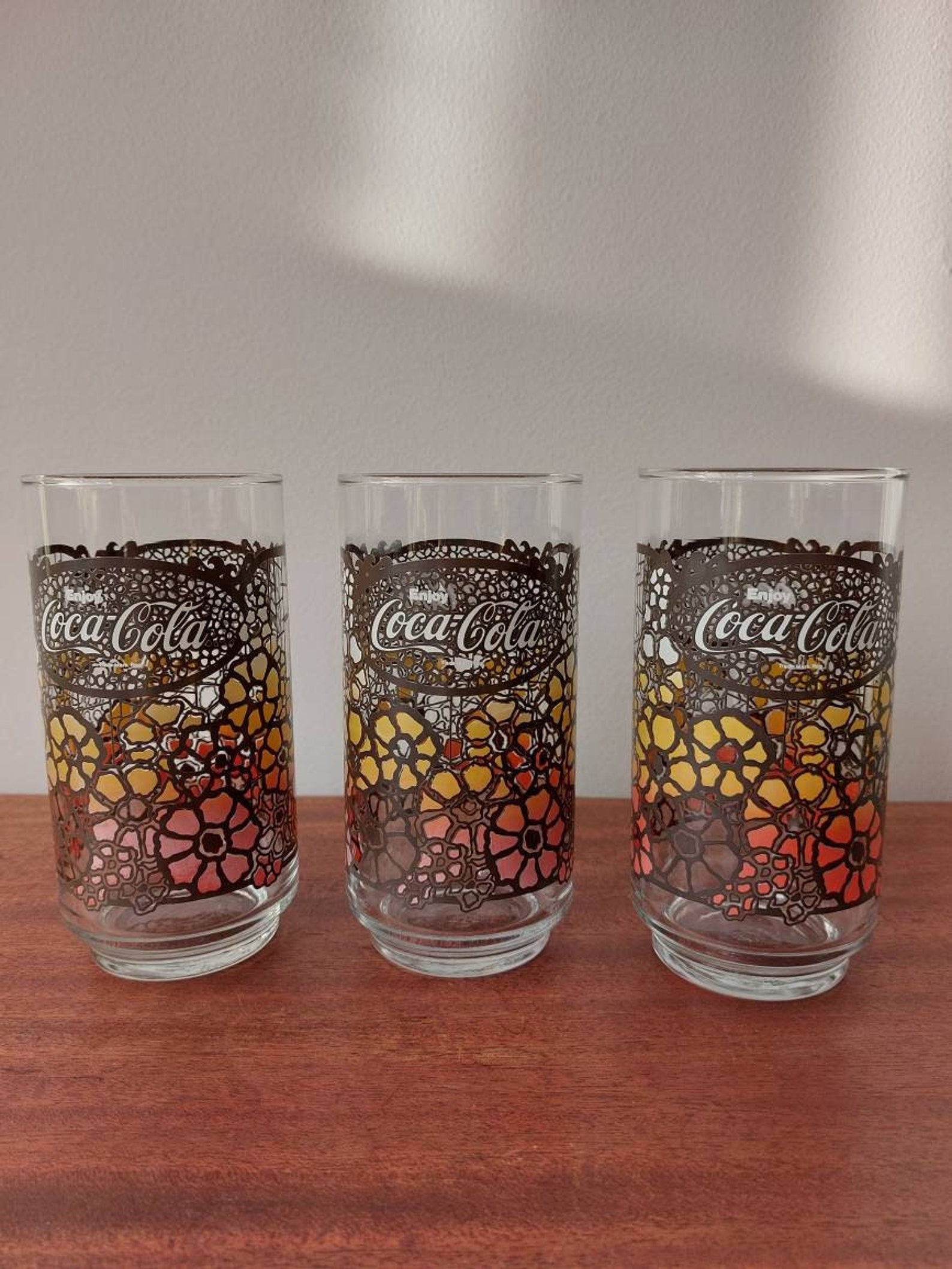 Vintage 70s Coca Cola Coca Cola Collection Coke Glasses - Etsy