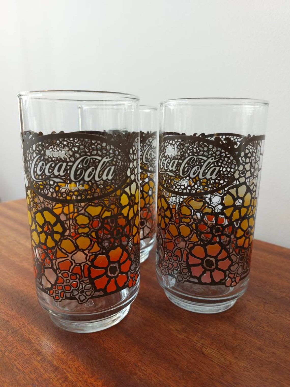 Vintage 70s Coca Cola Coca Cola Collection Coke Glasses - Etsy