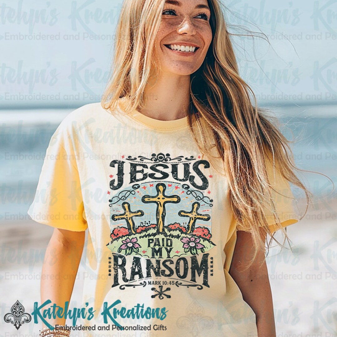 Jesus Paid My Ransom Mark 10:45 - Adult Short Sleeve Tee - Etsy