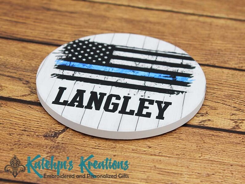 Law Enforcement Personalized Ceramic Coasters (single or a Set) - Etsy