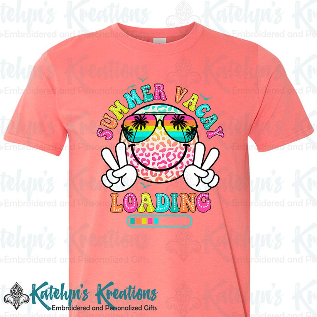 Summer Vacay Loading - Adult Unisex Short Sleeve Tee - Gildan - Etsy