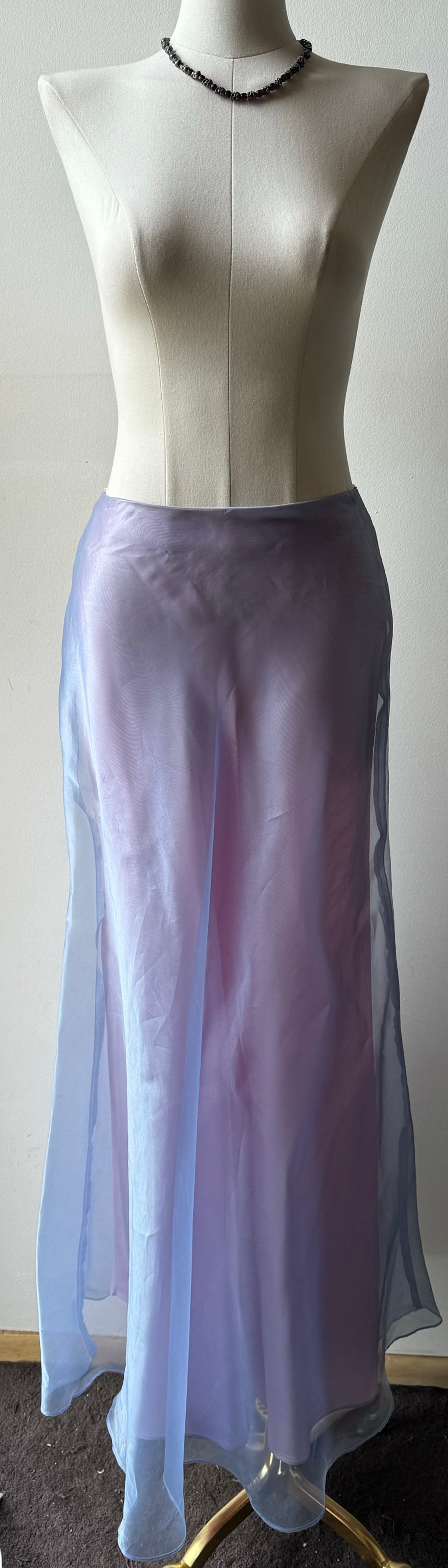 Beautiful Masquerade 2 Layer Maxi Skirt Inner Pink Outer Sheer Blue ...