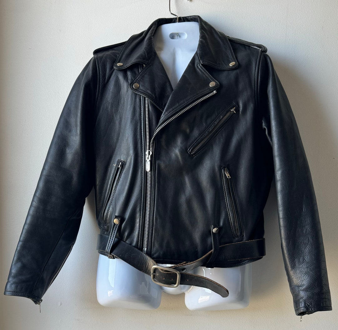 Harley Davidson Traditional Design Real Black Leather Heavy Biker ...
