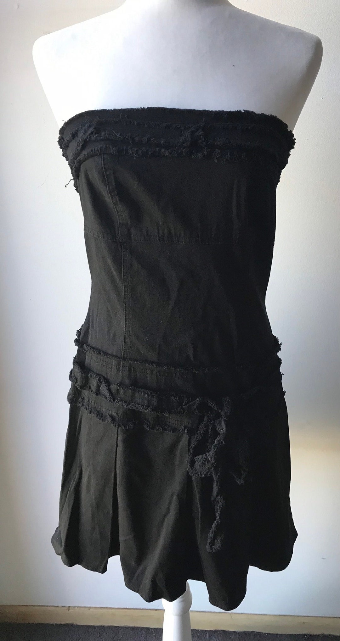 Vintage Morbid Threads Black Strapless Dress Goth Hot Topic - Etsy