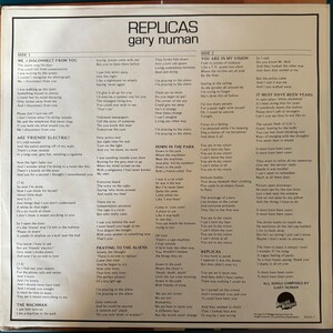 Gary Numan Tubeway Army Replicas Vinyl LP 1979 - Etsy