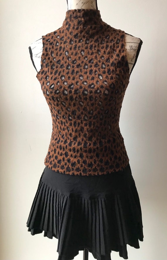 y2k mesh leopard print - Gem