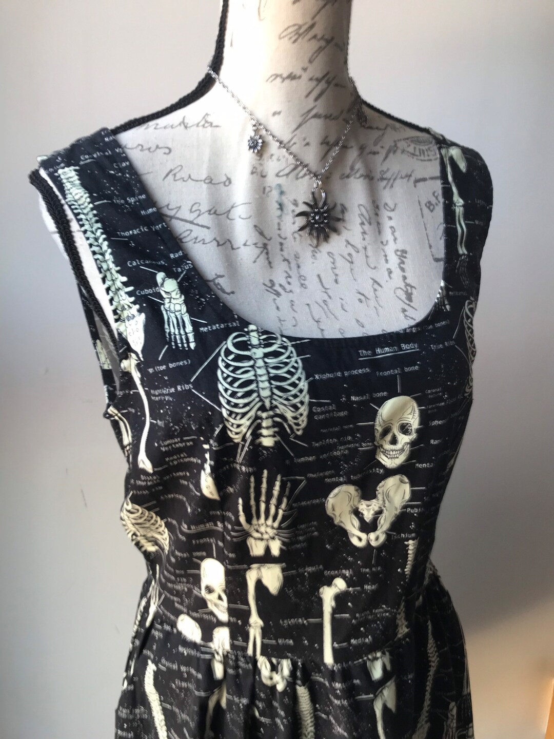 Folter Black & White Glow in the Dark Skeleton Anatomy Design Mall Goth Lolita Emo - Etsy