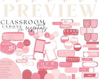 WILDFLOWER 'fields of Lavender' Classroom Essentials Bundle | Editable ...