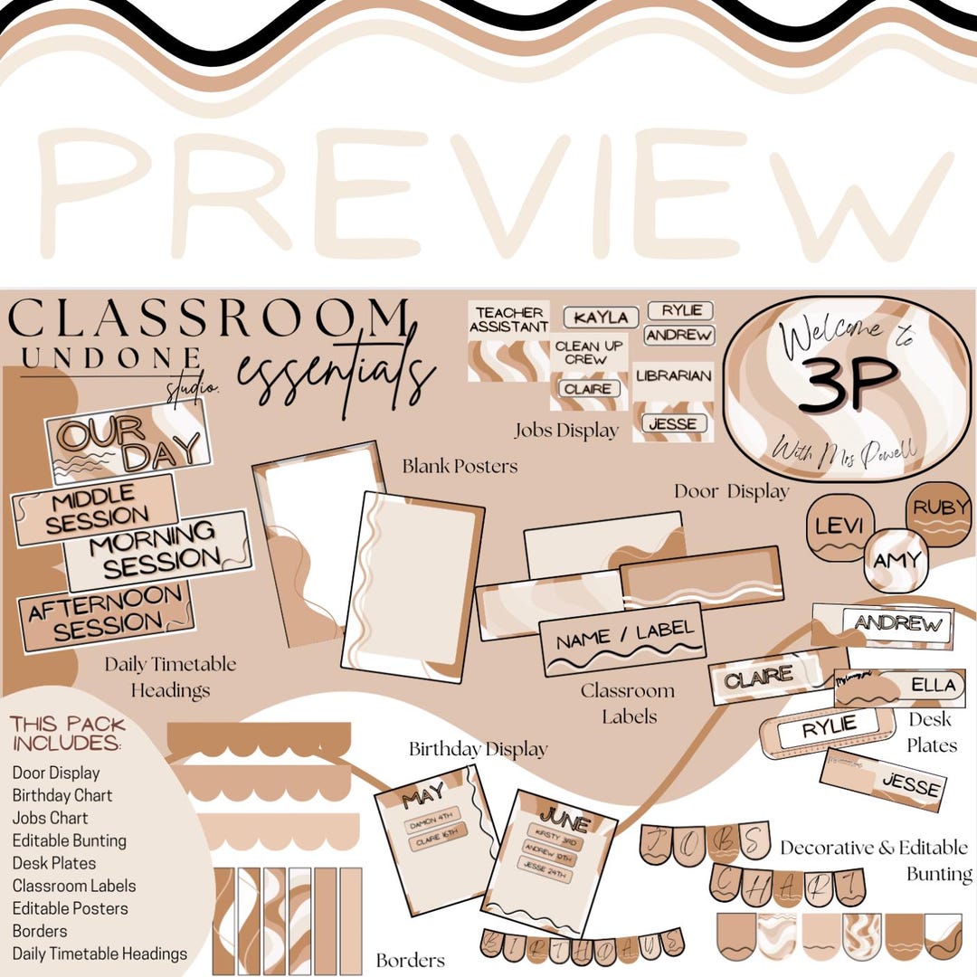 DESERT DAZE Classroom Essentials Bundle | Editable | Decor | Neutral ...