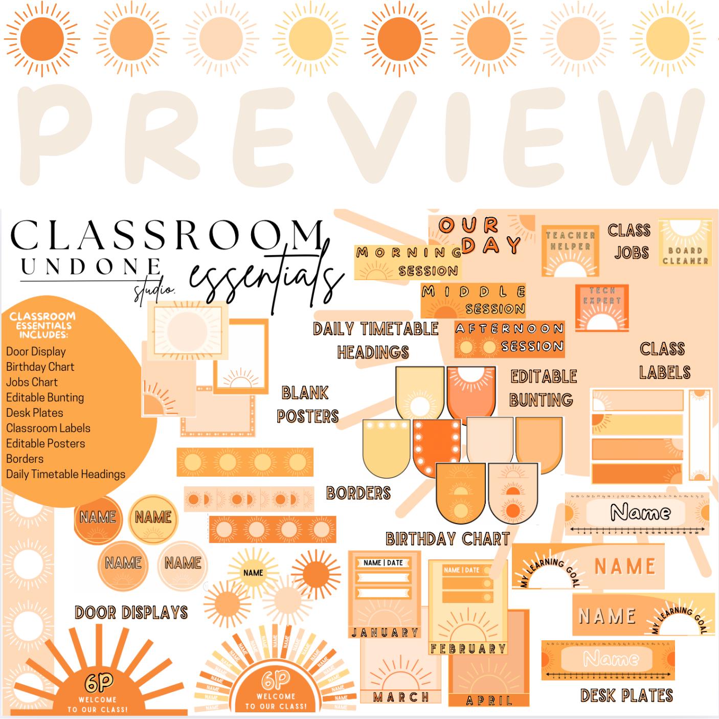 SHADES of SUMMER Classroom Essentials Bundle | Classroom Decor | Summer ...