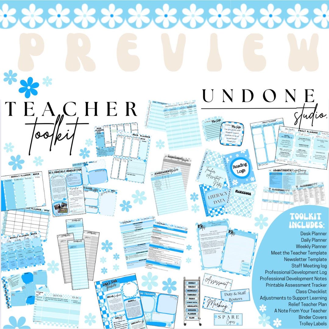 VIBIN VINTAGE BURST Teacher Toolkit | Editable | Organisation ...