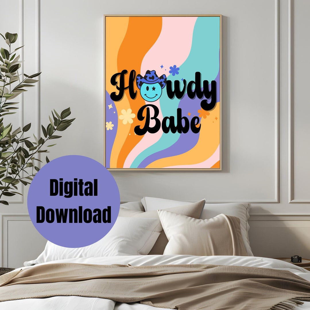 Groovy Disco Printables, Groovy Cowgirl Printbables, Groovy Disco Wall ...