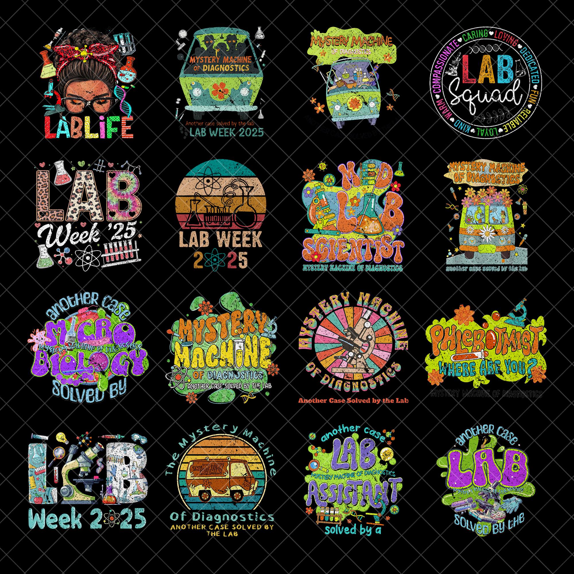 Lab Week 2025 Mystery Machine Png Bundle, Mystery Machine of ...