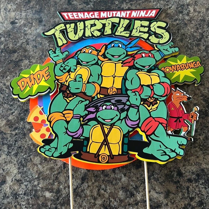 Ninja Turtle Cake Topper - Etsy