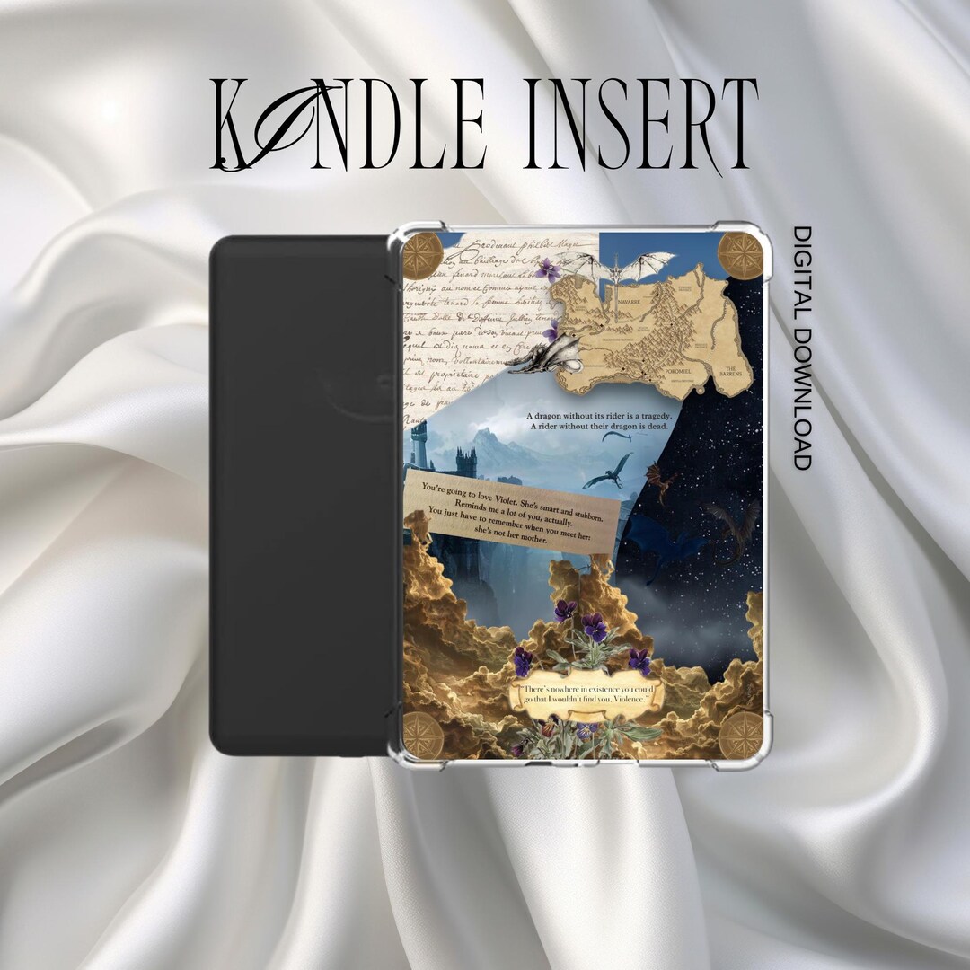 Fourth Wing Aesthetic Kindle Insert | Clear Case Insert | Kindle ...