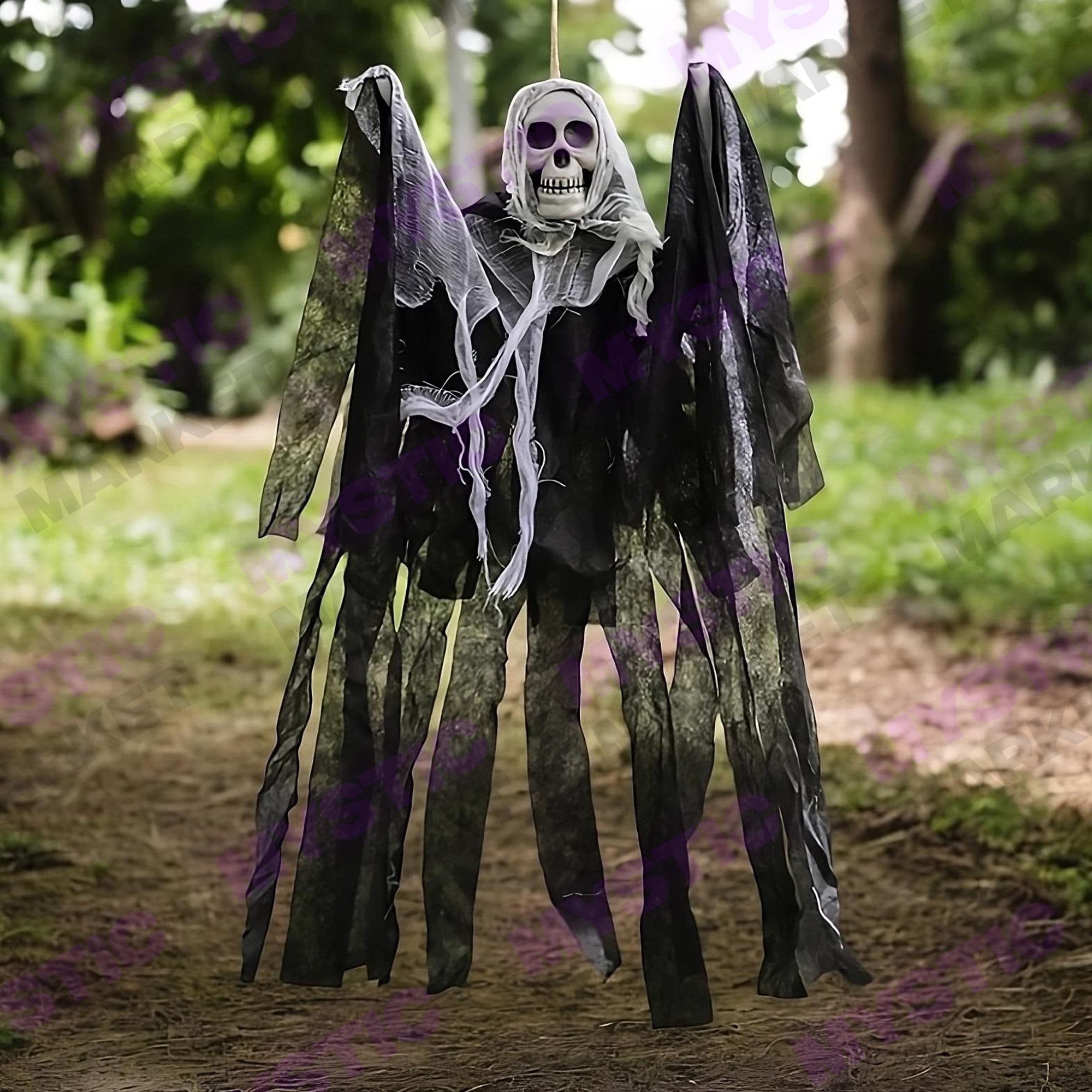The "night Spooker" Life Size Outdoor Halloween Skeleton Statue ...
