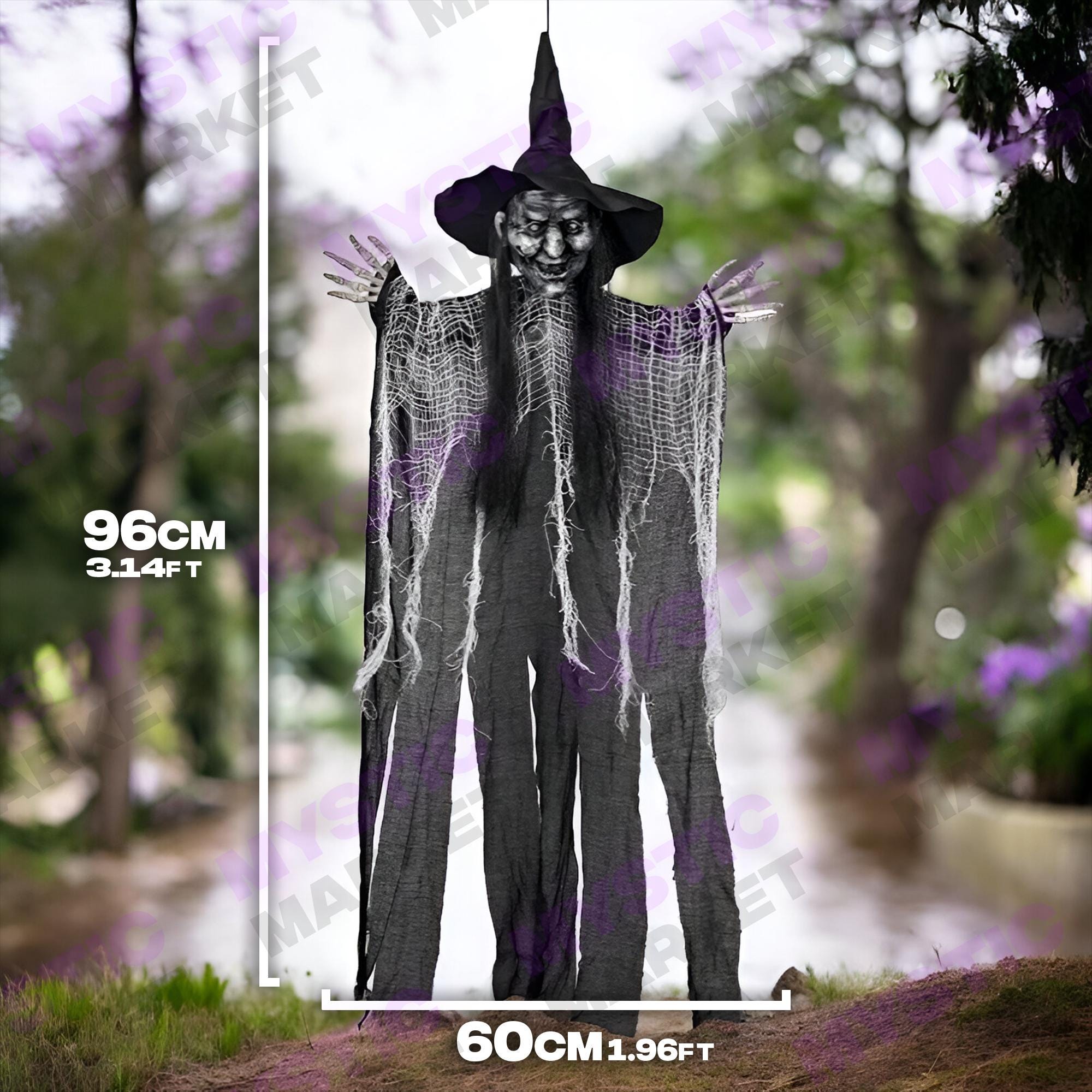 The Wicked Witches Life Size Hanging Halloween Skeletons, Outdoor ...