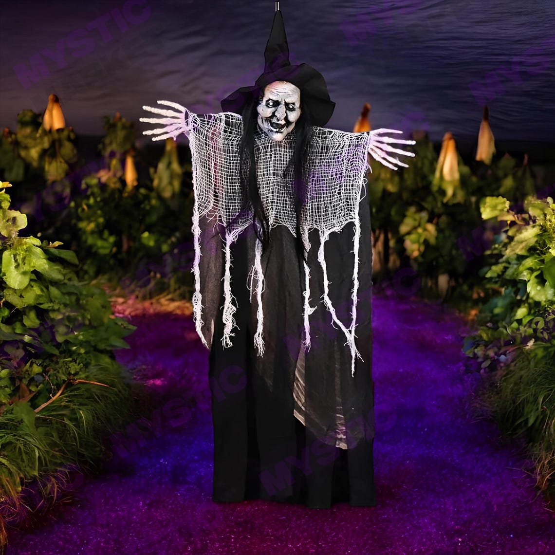 The Wicked Witches Life Size Hanging Halloween Skeletons, Outdoor ...