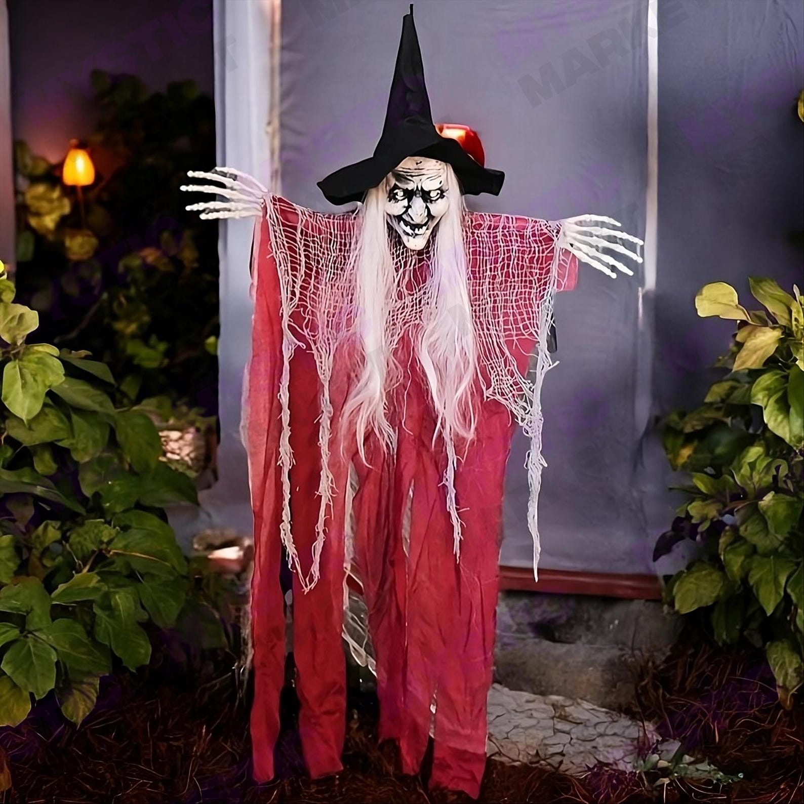 The Wicked Witches Life Size Hanging Halloween Skeletons, Outdoor ...