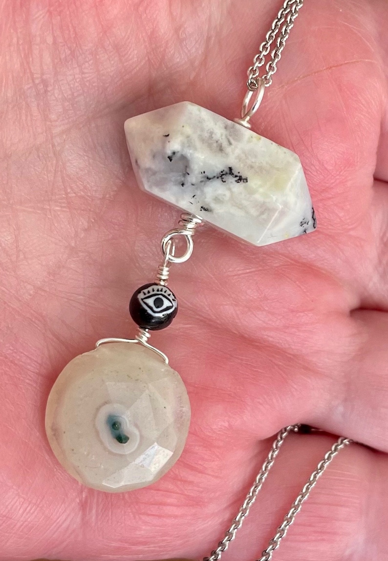 Dendritic Moss Opal Talisman Solar Quartz Talisman Opal - Etsy