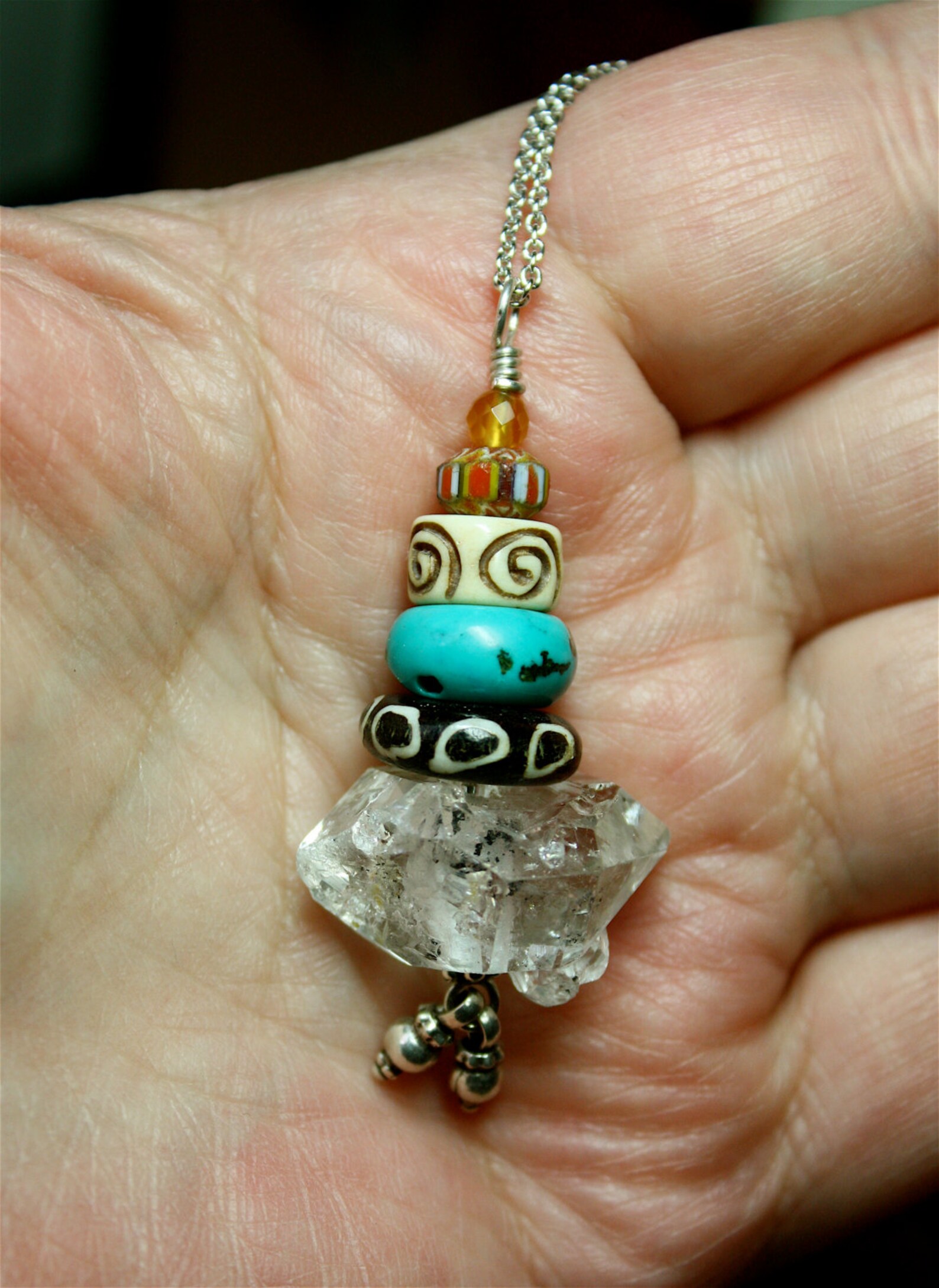 Talisman, Talisman Necklace, Quartz Crystal Necklace, Gemstone Necklace ...