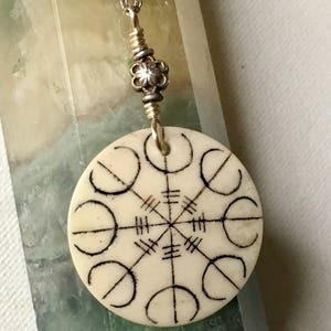 Nordic Rune Talisman, Rune Necklace, Viking Rune Pendant, Vegisir ...