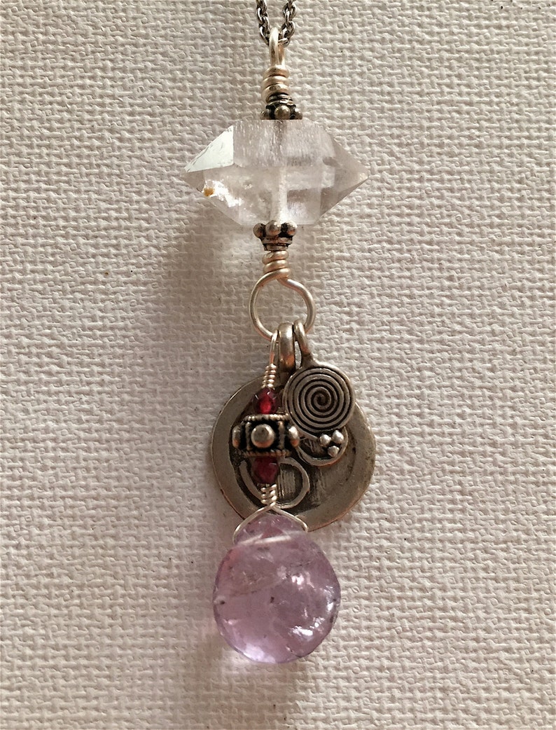 Talisman, Talisman Necklace, Quartz Crystal Talisman, OM Talisman ...