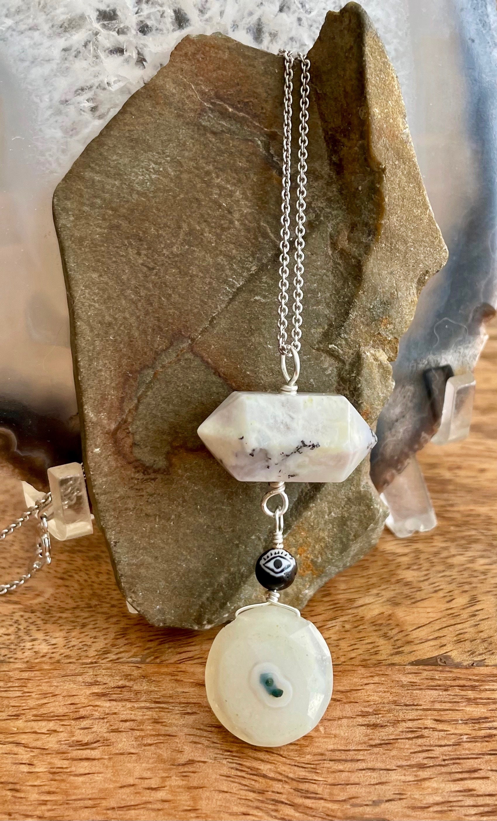 Dendritic Moss Opal Talisman Solar Quartz Talisman Opal - Etsy