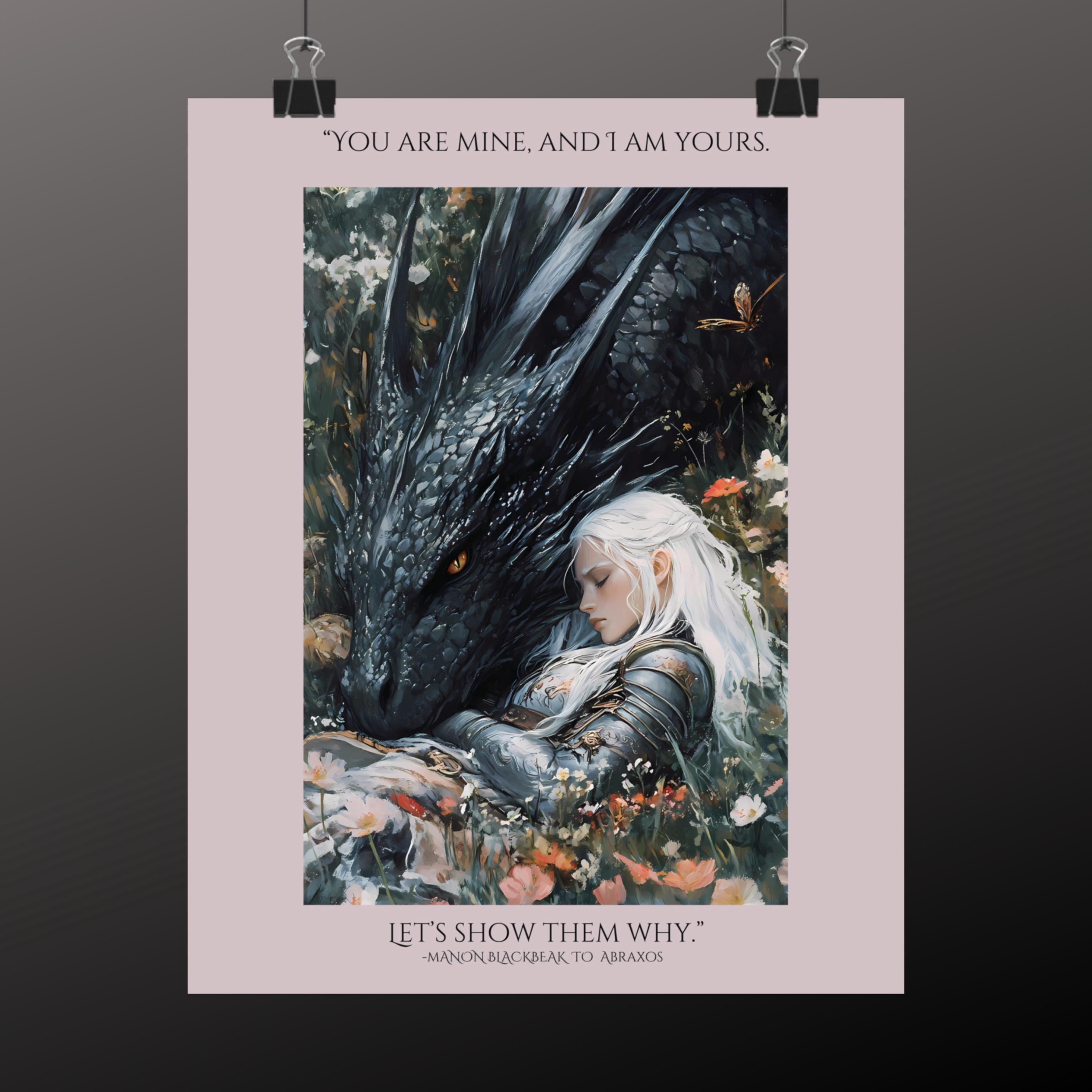 Throne of Glass Poster | Abraxos and Manon Decor | TOG Decor | Throne ...
